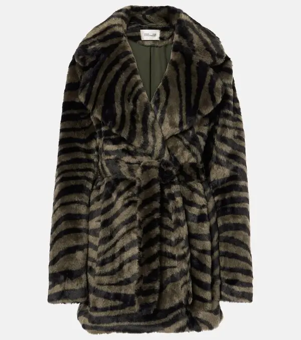 Diane Von Furstenberg Tanesha Faux Shearling Jacket