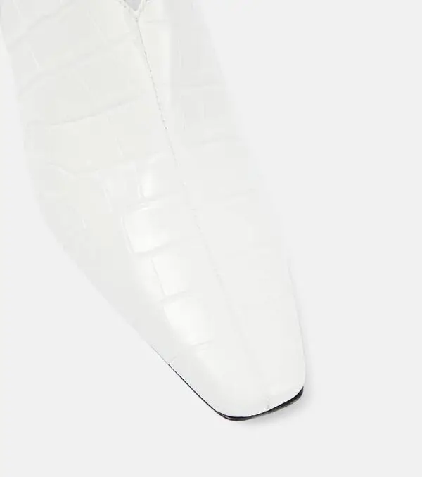 TOTEME The Croco Slim Leather Slingback Pumps