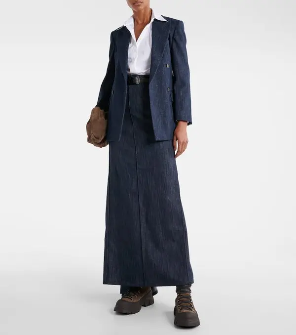 Brunello Cucinelli Cotton-blend Maxi Skirt