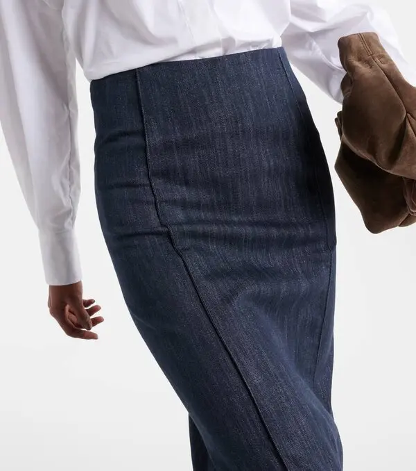 Brunello Cucinelli Cotton-blend Maxi Skirt