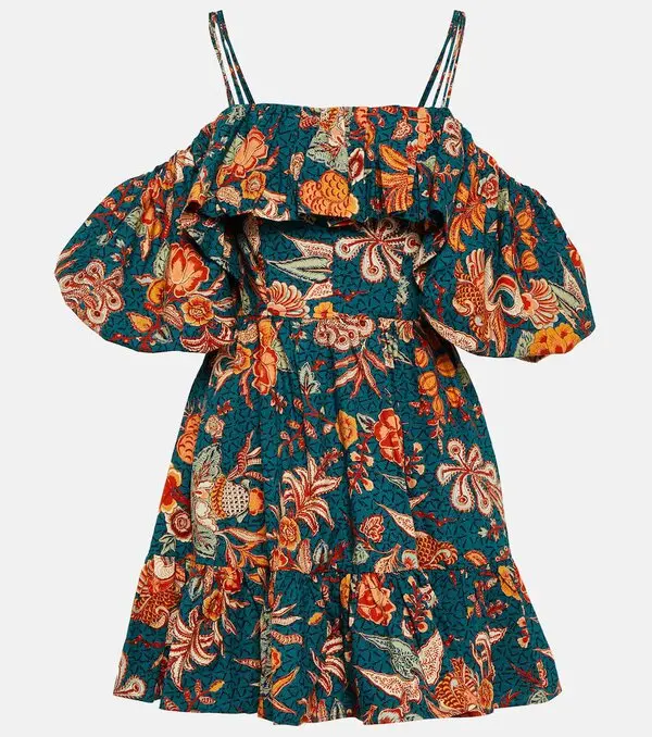 Ulla Johnson Lila Floral Cotton Poplin Mini Dress