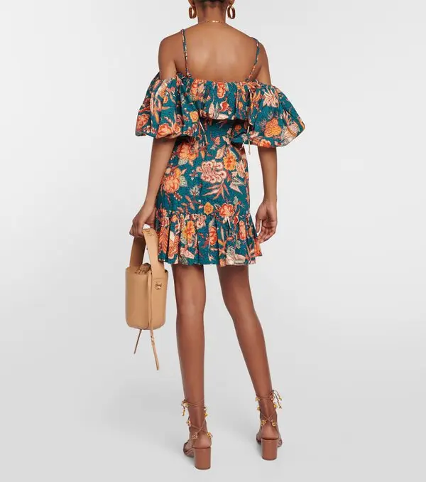 Ulla Johnson Lila Floral Cotton Poplin Mini Dress