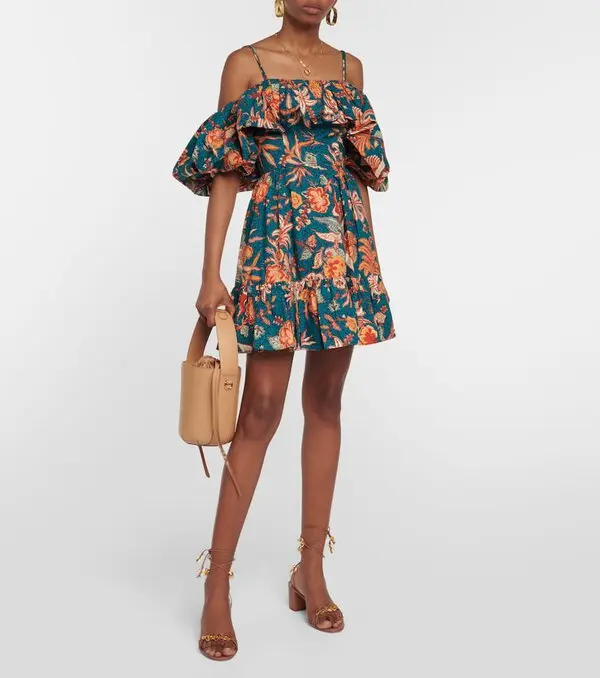 Ulla Johnson Lila Floral Cotton Poplin Mini Dress