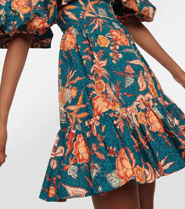Ulla Johnson Lila Floral Cotton Poplin Mini Dress