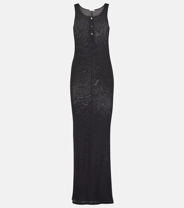 AMI Paris Knitted Cotton Maxi Dress