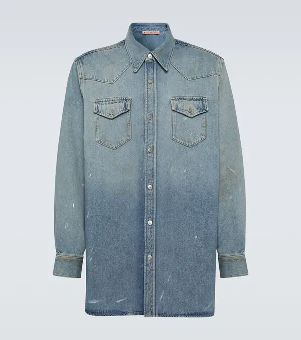 Acne Studios Distressed Denim Shirt