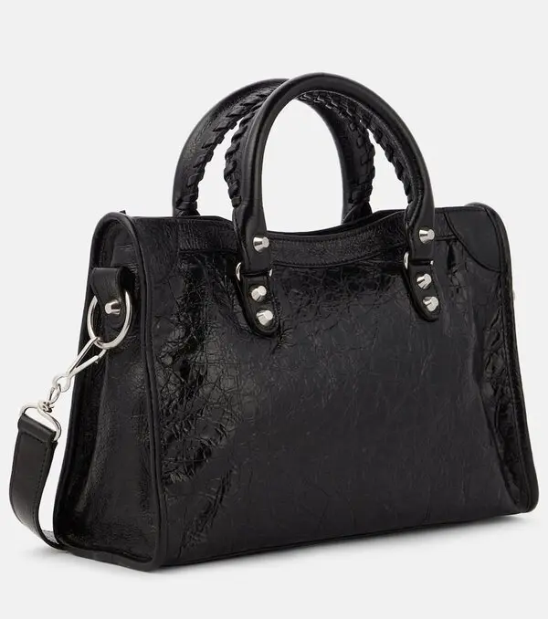 Balenciaga Le City Small Leather Shoulder Bag - Black