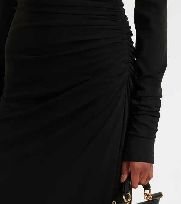 Dolce & Gabbana Draped Jersey Midi Dress