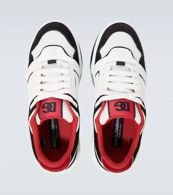 Dolce & Gabbana Roma Leather-trimmed Sneakers
