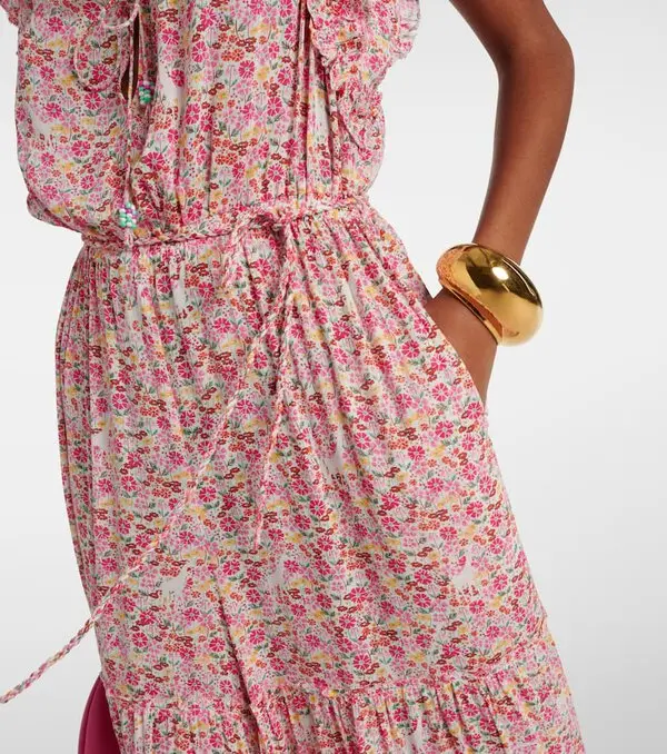 Poupette St Barth Belene Floral Ruffled Jumpsuit