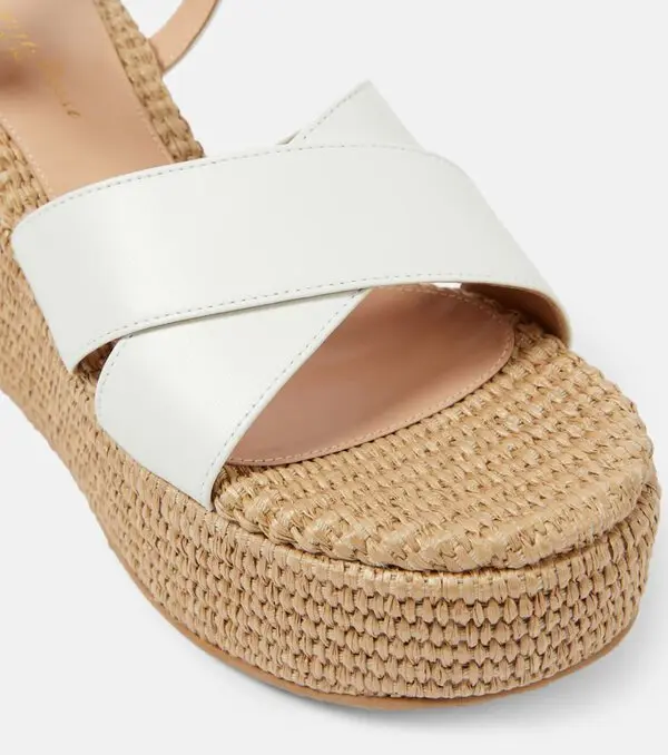 GIANVITO ROSSI Suede Wedge Sandals