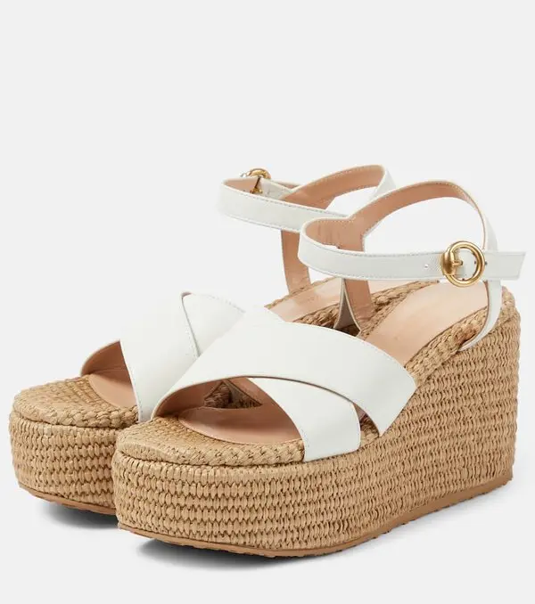 GIANVITO ROSSI Suede Wedge Sandals