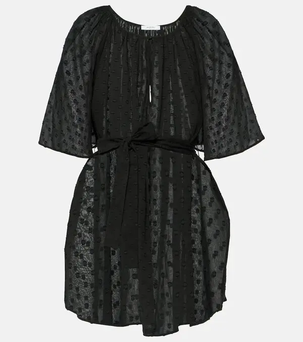 Marysia Point D’esprit Cotton Minidress - Black