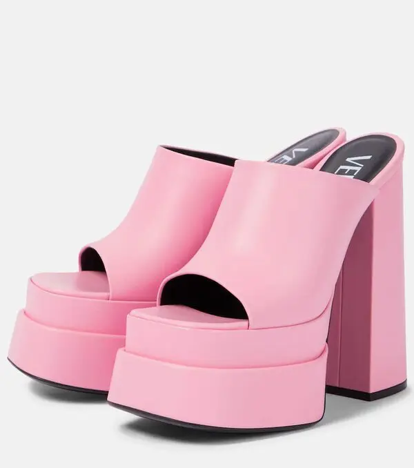 Versace Leather Platform Sandals