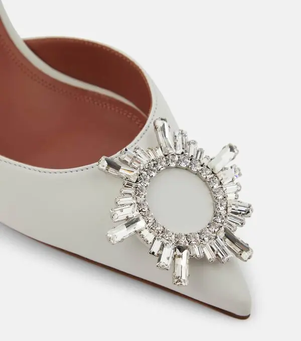 Amina Muaddi Begum 70 Leather Slingback Pumps