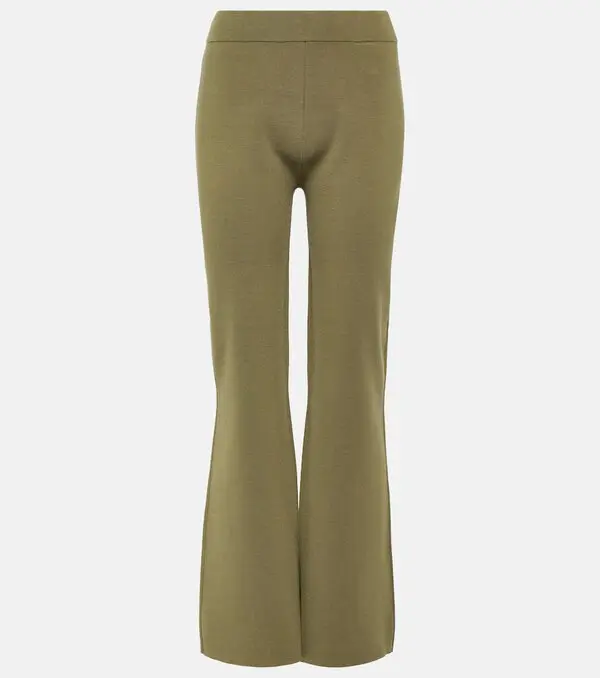 JOSEPH Stretch Silk-blend Flared Pants