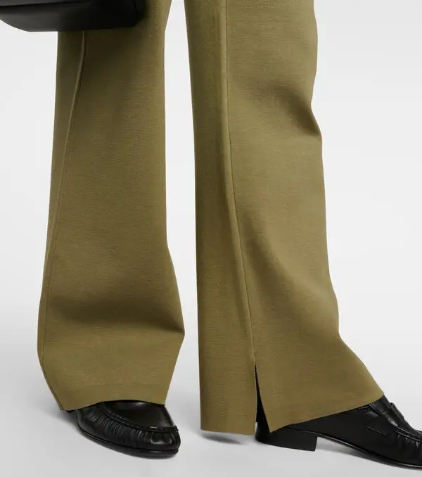JOSEPH Stretch Silk-blend Flared Pants