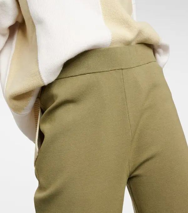 JOSEPH Stretch Silk-blend Flared Pants