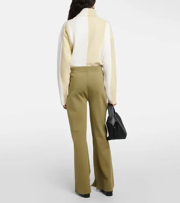 JOSEPH Stretch Silk-blend Flared Pants