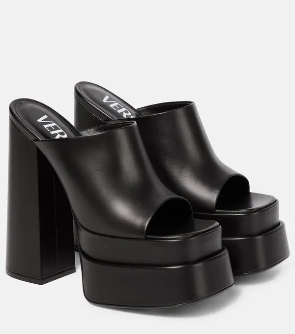 Versace Leather Platform Sandals