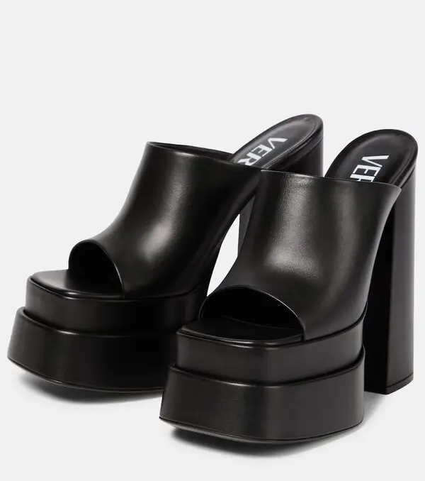 Versace Leather Platform Sandals