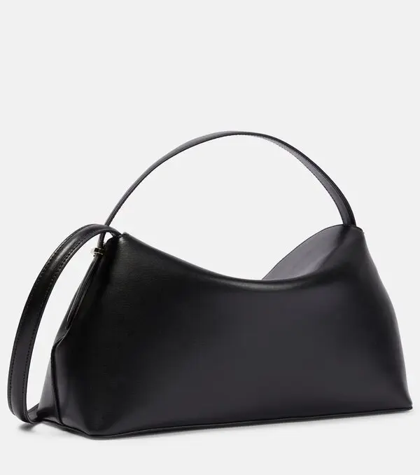 TOTEME T-lock Medium Leather Tote Bag - Black