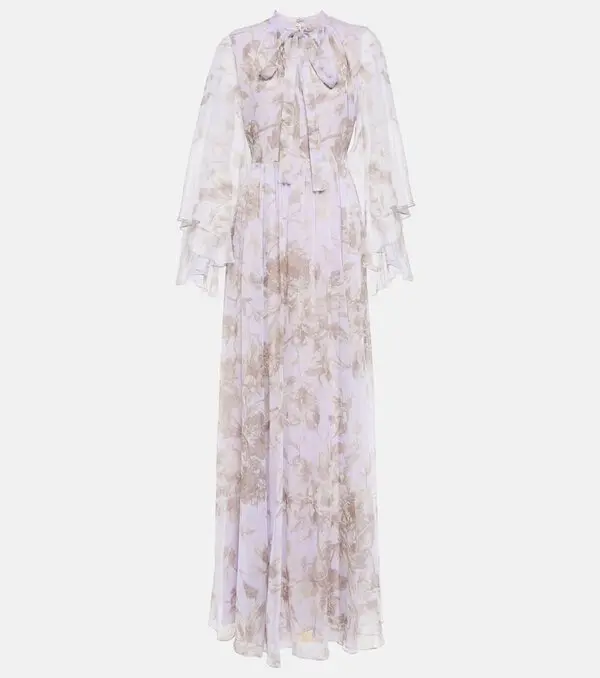 Erdem Chiara Printed Silk Gown