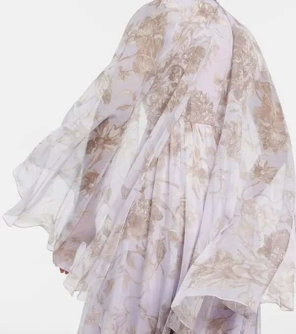 Erdem Chiara Printed Silk Gown