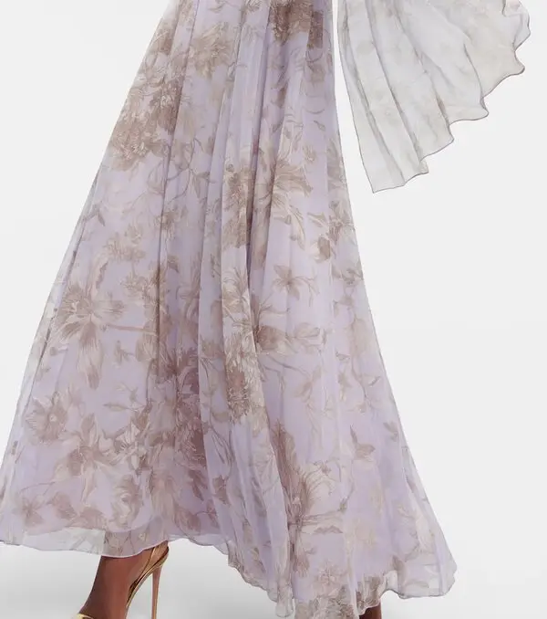 Erdem Chiara Printed Silk Gown