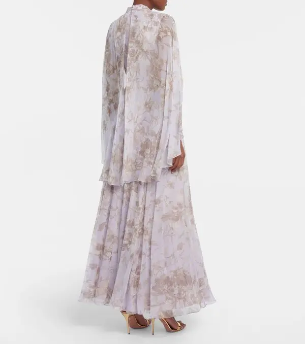 Erdem Chiara Printed Silk Gown