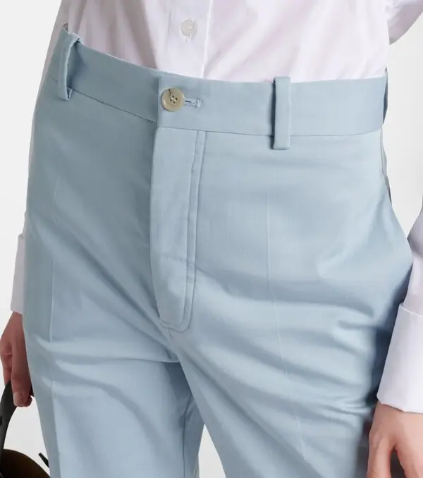 Plan C High-rise Cotton-blend Flared Trousers