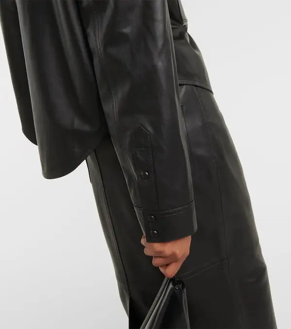 Wardrobe.NYC Leather Shirt Jacket