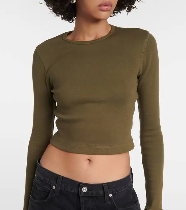 Wardrobe.NYC X Hailey Bieber Jersey Crop Top