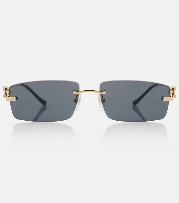 Cartier Panthère De Rectangular Sunglasses - Blue