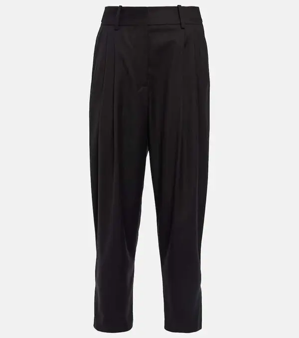 Alaïa Herringbone Tapered Wool Trousers