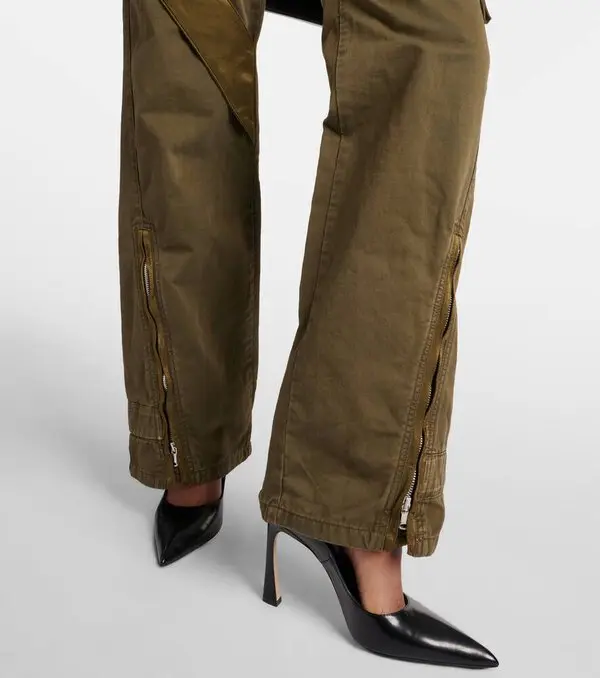 Blumarine Mid-rise Flared Cargo Jeans - Blue
