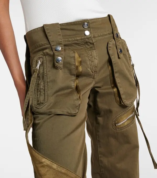 Blumarine Mid-rise Flared Cargo Jeans - Blue