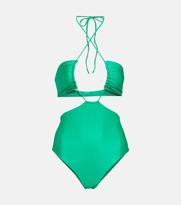 Jade Swim Cutout One-piece Swimsuit - Green