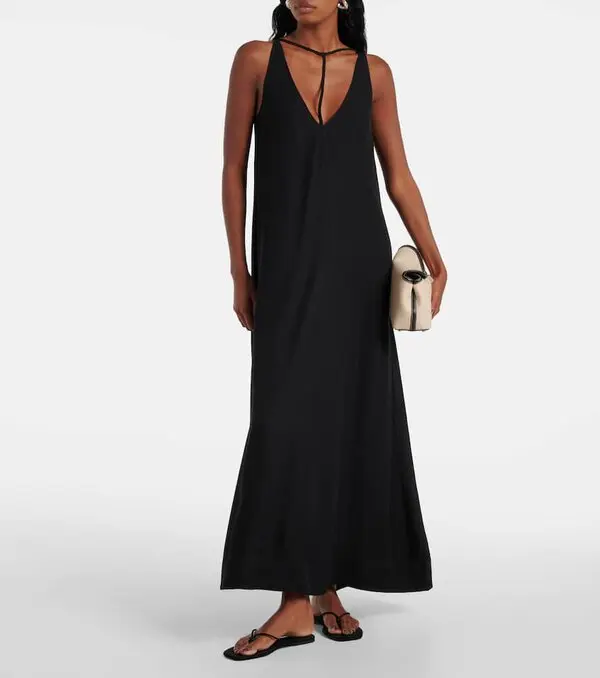 TOTEME Crepe-back Satin Maxi Dress