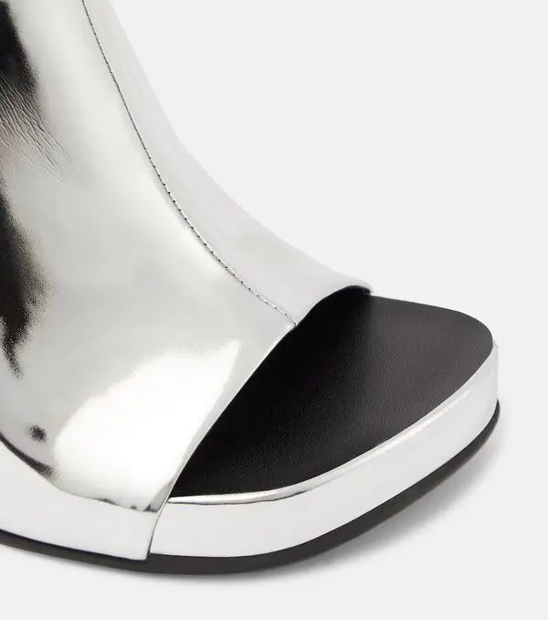 Stella McCartney Elsa Mirrored Faux Leather Sandals