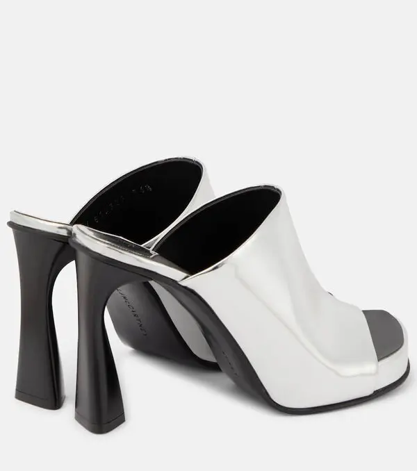 Stella McCartney Elsa Mirrored Faux Leather Sandals