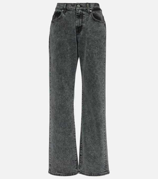7 For All Mankind Low-rise Straight-leg Jeans