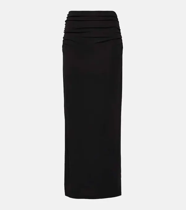 Velvet By Graham & Spencer Hilton Ruched Jersey Midi Skirt