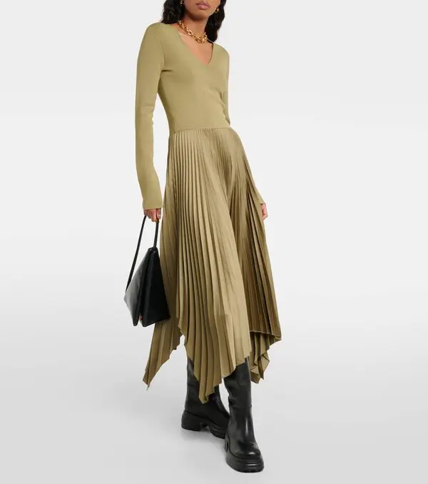 JOSEPH Dubois Pleated Midi Dress