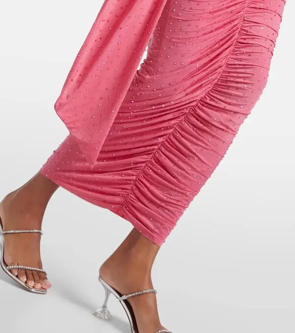Alex Perry Embellished Ruched Maxi Skirt