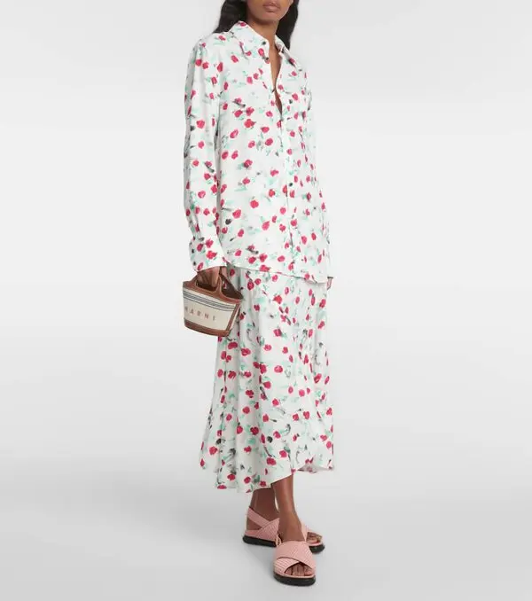 Marni Fussbet Raffia-effect Sandals