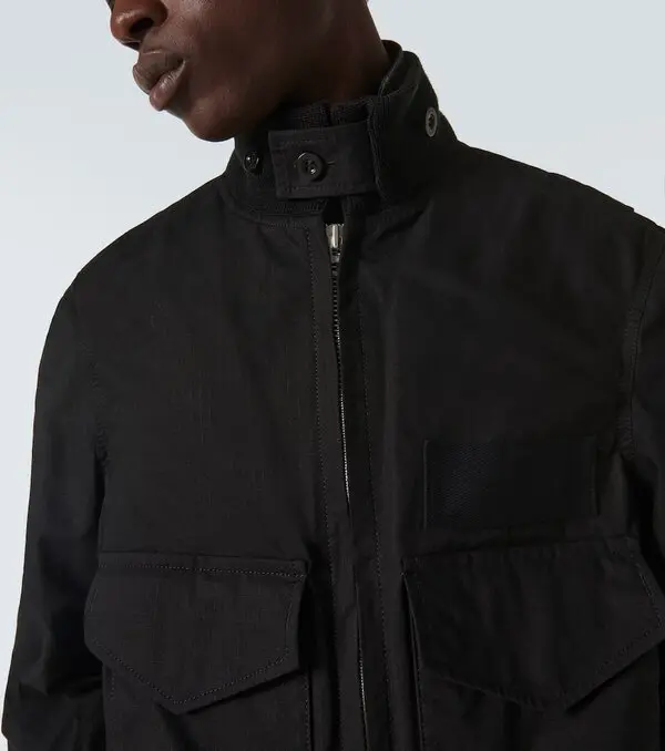 Sacai Cotton-blend Ripstop Jacket - Black