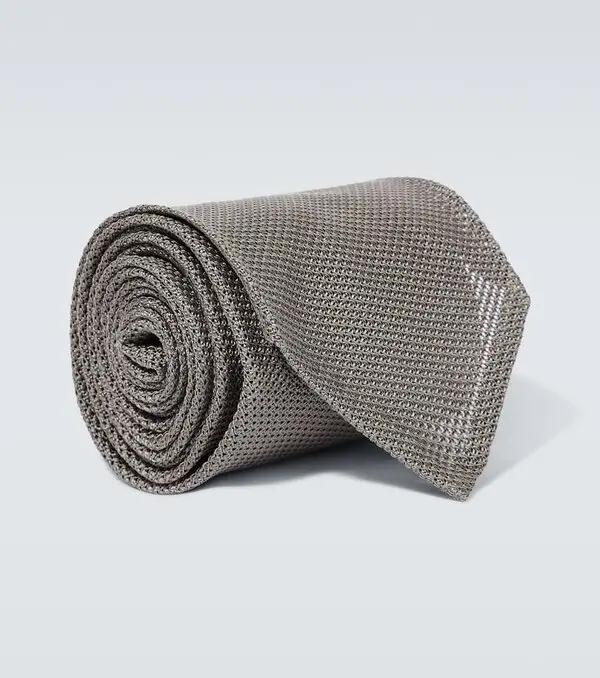 Thom Sweeney Silk Tie - Grey