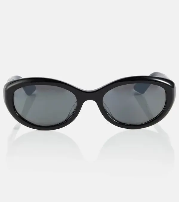 Khaite X Oliver Peoples 1969c Oval Sunglasses - Black