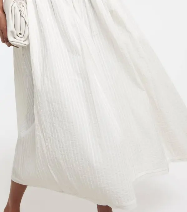 Ulla Johnson Emmaline Halterneck Cotton Poplin Midi Dress - White